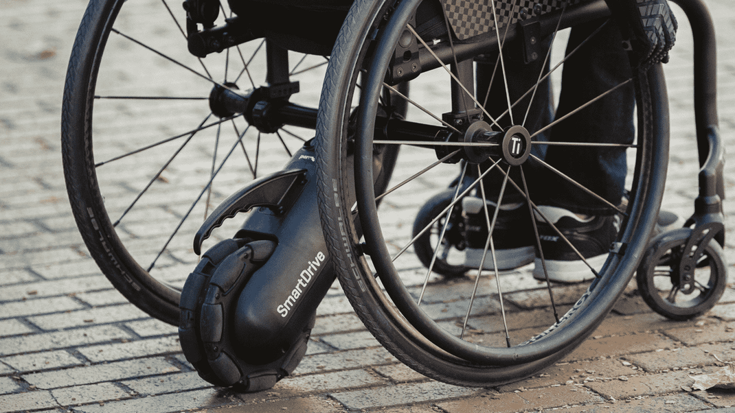 SmartDrive MX2+ | Wheelchair Power Assist Device – Beyond Mobility.